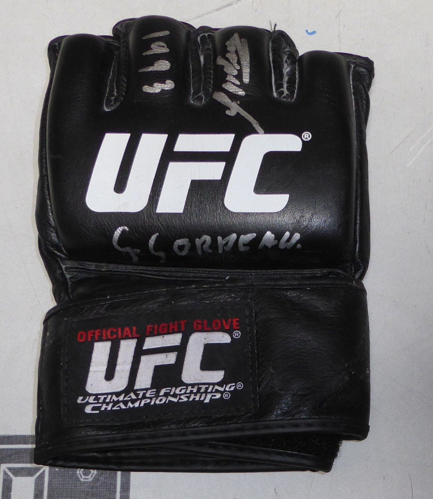 Autographed/Signed Gilbert Burns UFC MMA Black Fighting Glove PSA/dna ...